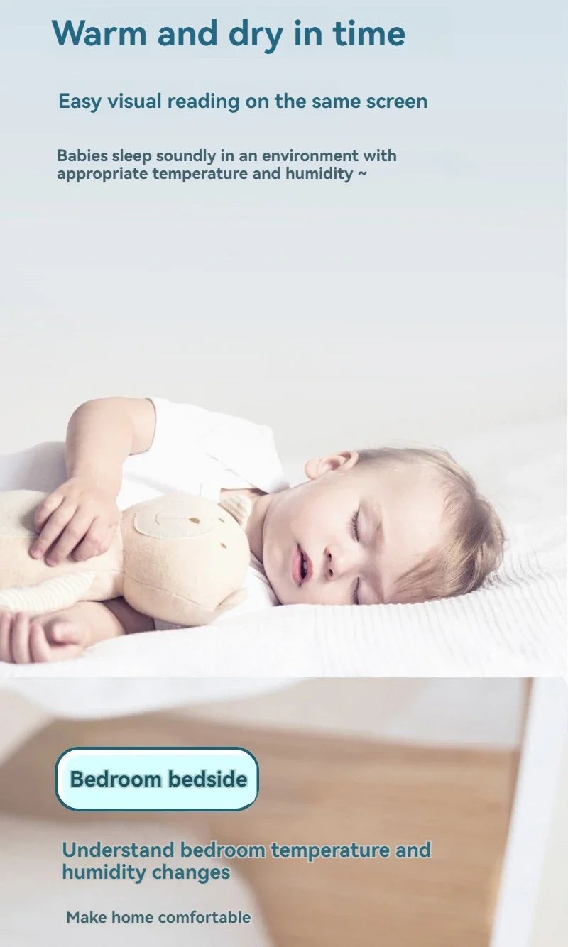 Weather Station Clock with Color Display - Temp & Humidity Monitor, Ba ...